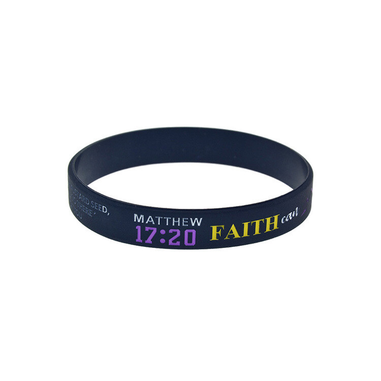4 Pack Religious Scripture Bracelets - Faith Hope Belief Silicone ...