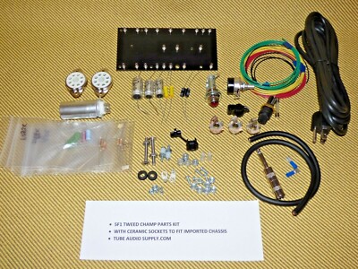 TWEED CHAMP 5F1 PARTS KIT with Switchcraft, Mallory, Ceramic sockets ...