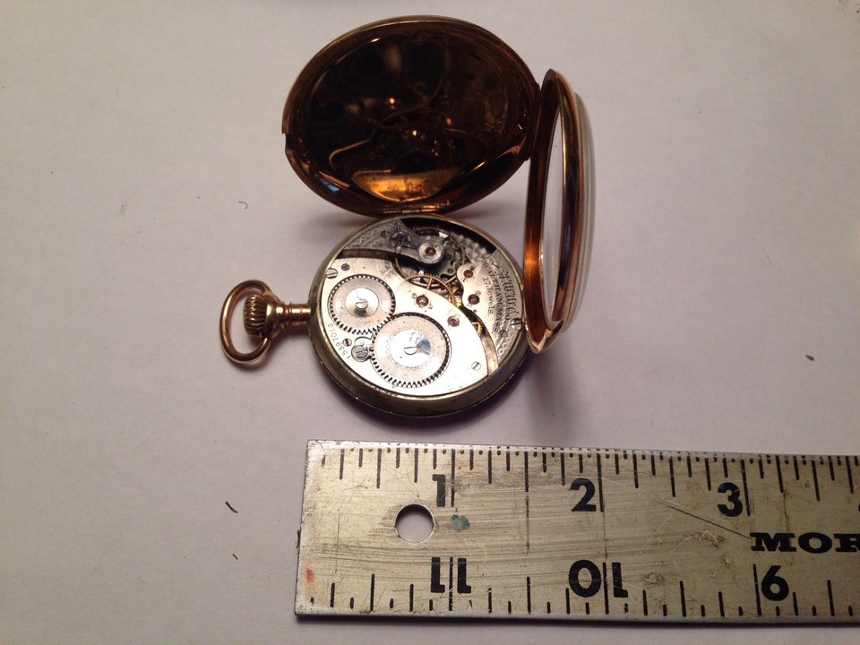 A W W Co Waltham Mass Ma Pocketwatch Watch 14K Gold ROY 442295 OLD RARE ...