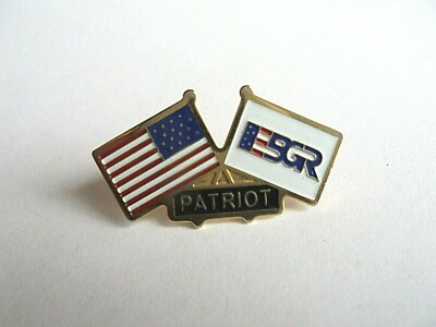 Vintage US and ESGR Patriot Crossed Flags Lapel Pin | eBay
