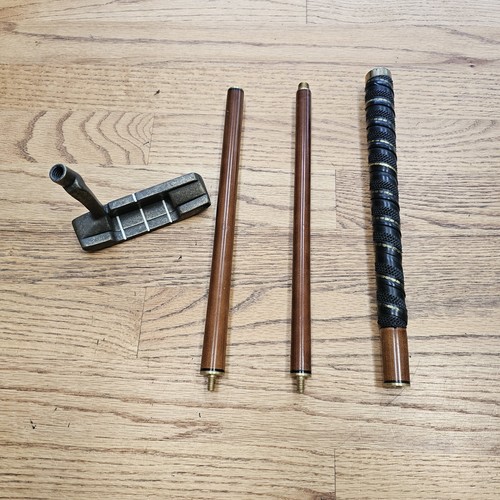 Sectional Collapsible Travel Golf Putter RH Wood Shaft Vintage 35 ...