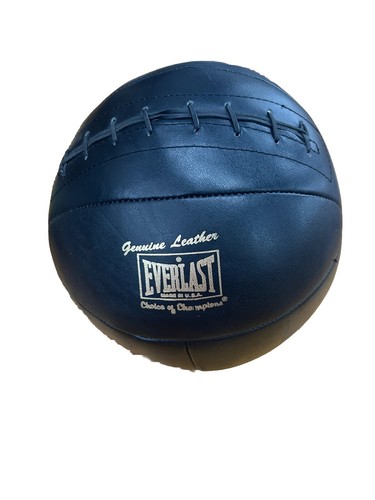 Vintage Everlast Genuine Leather Medicine Ball 6 lbs 14 oz 10-11" | eBay