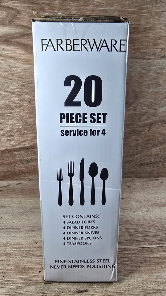Brand-new Farberware Monterrey stainless steel flatware set—20 pieces ...