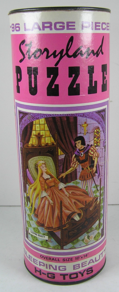 Storyland Puzzle in Tube Sleeping Beauty 96 Pieces 10x14 Vintage H-G ...