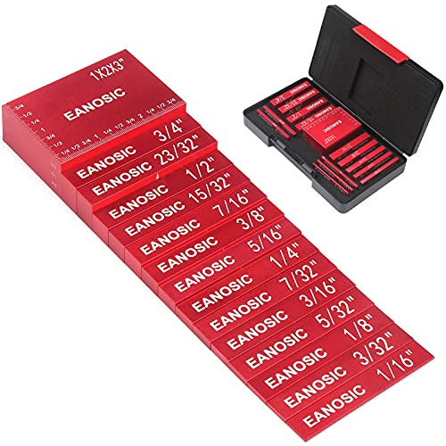 Setup Blocks Height Gauge Set, 15pcs Precision Aluminum Setup Bars for ...