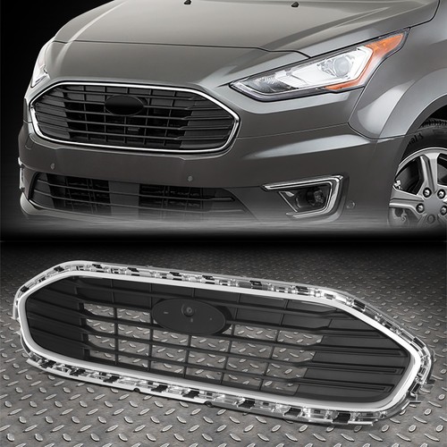 Front Upper Radiator Grille Chrome Surround Trim For 19-23 Ford Transit ...
