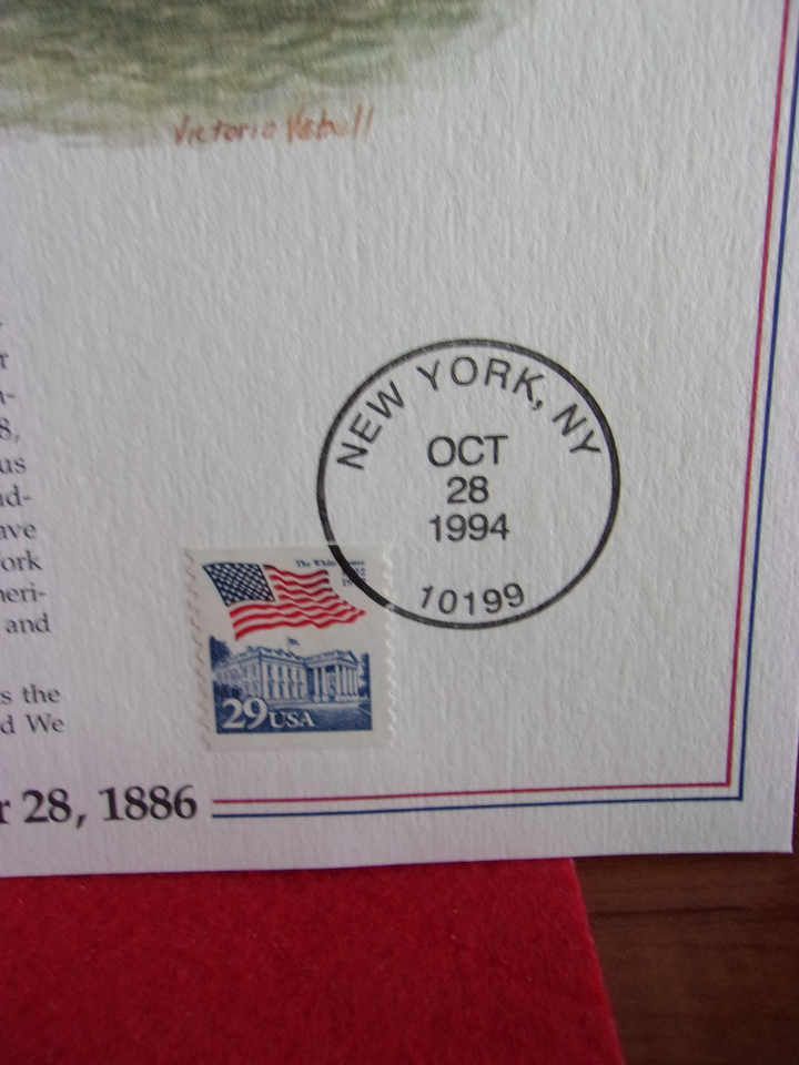 PCS PANEL STATUE OF LIBERTY DEDICATED 3 CT STAMP IN PLASTIC 29 CT STAMP ...