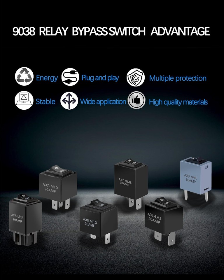 9038 Relay Bypass Switch, Relay Bypass Switch Kit, Replacement 9036 ...