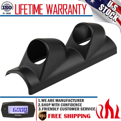 Universal Car 52mm 2" Dual Hole Gauge Pod Mount Holder Bracket Pillar ...