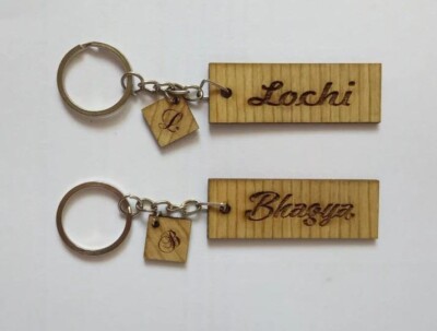 Wooden key rings-Personalised key rings | eBay