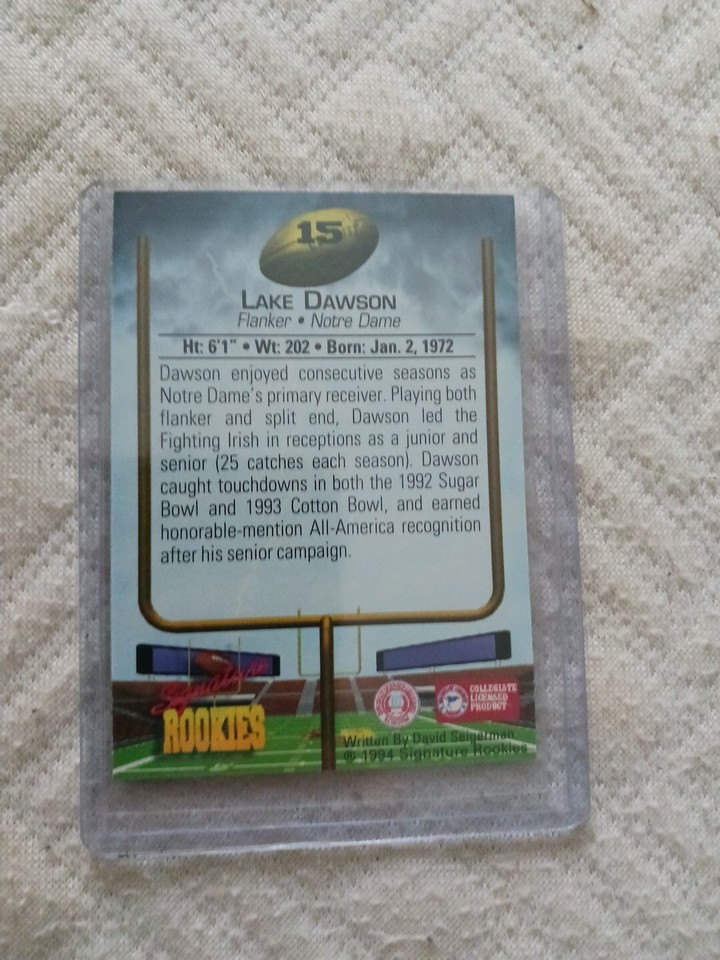 Lake DAWSON CARD FROM 1994! SIGNED! | eBay