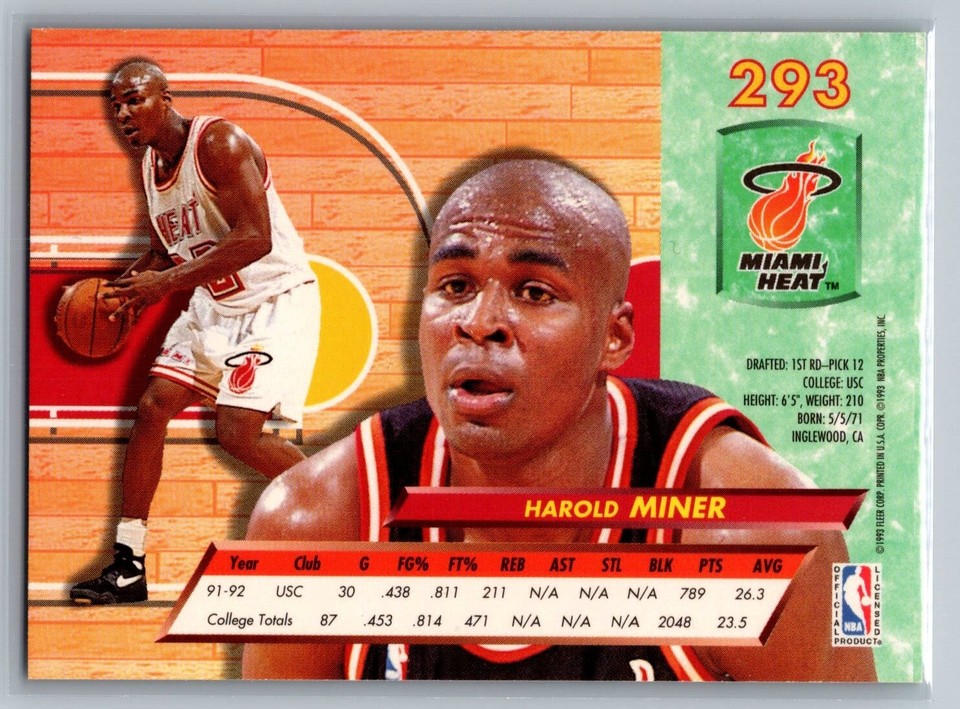 1992-93 Fleer Ultra - Harold Miner Guarded by MJ (RC) - NM-MT *TEXCARDS ...