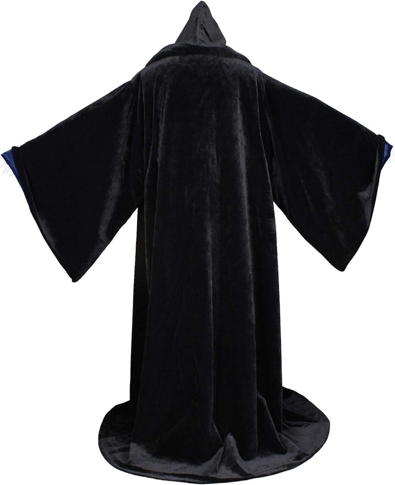 Velvet Wizard Robe with Satin Lined Hood and Sleeves | eBay