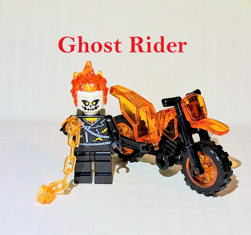 Ghost Rider Minifigure Johnny Blaze Mini Figure Marvel Comic (Read ...