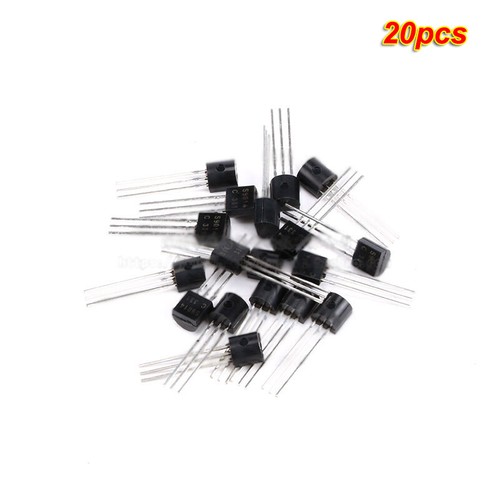 20pcs DIP Transistors S9014 TO-92 NPN 45V/100mA transistor Copper feet ...