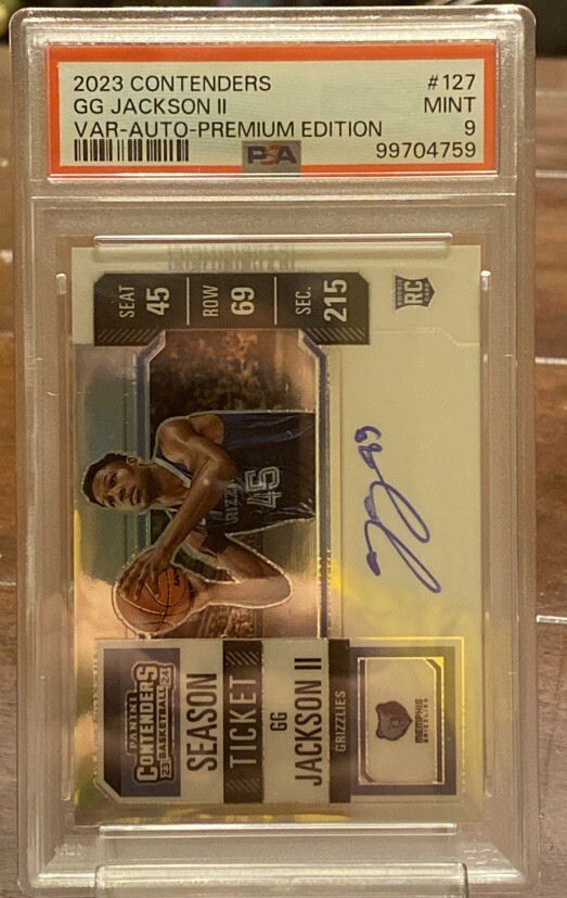 GG Jackson 2023 Contenders Img Var Prem Edition Memphis Grizzlies PSA 9 ...