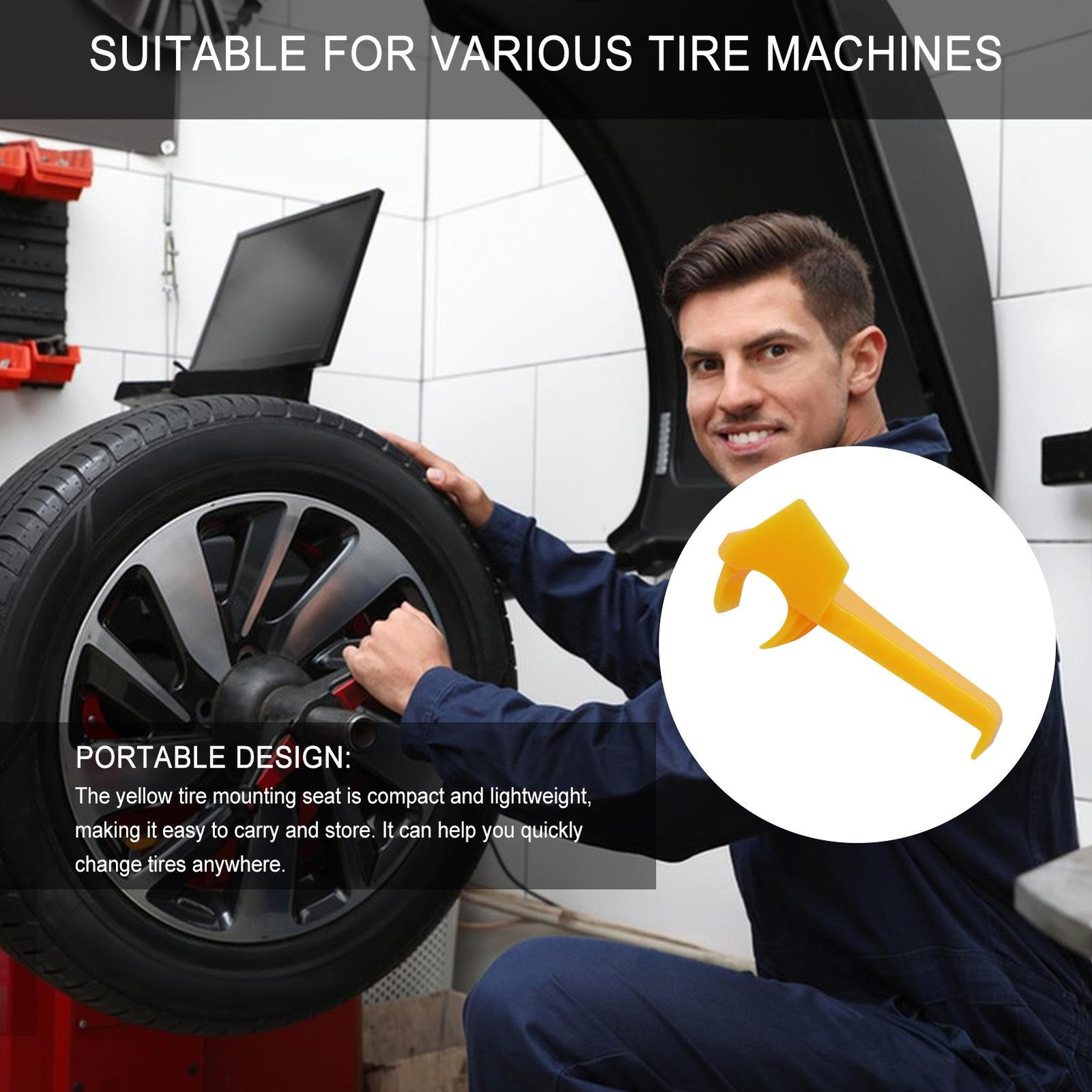 Auto Tire Changer Protector Nylon Duck Head Mount Demount Supply Yellow ...