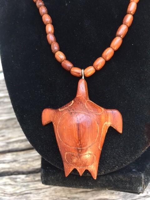 Hawaiian Carved Wood Turtle Necklace | eBay