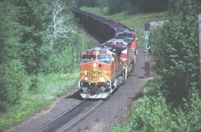 BNSF 5016 "MINNTAC" ALL-RAIL ORE (DMIR - NOPEMING) --- Original Slide ...