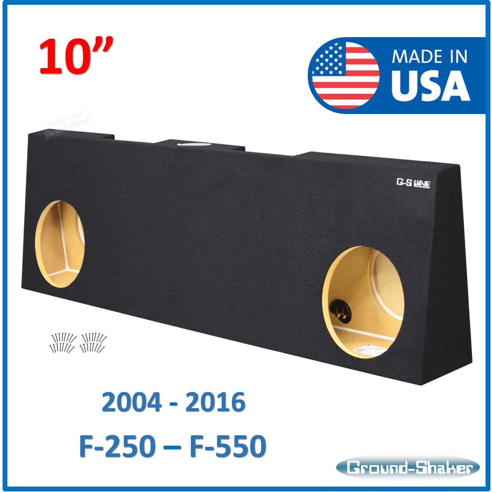 Fits Ford F250 Super Duty Crew Cab 2004-2016 10" Sub Box Subwoofer ...