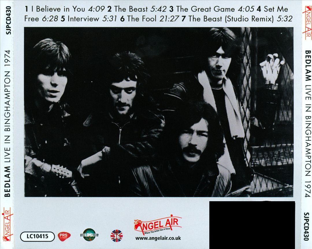 BEDLAM (ENGLAND) - LIVE IN BINGHAMPTON 1974 NEW CD 5055011704305| eBay