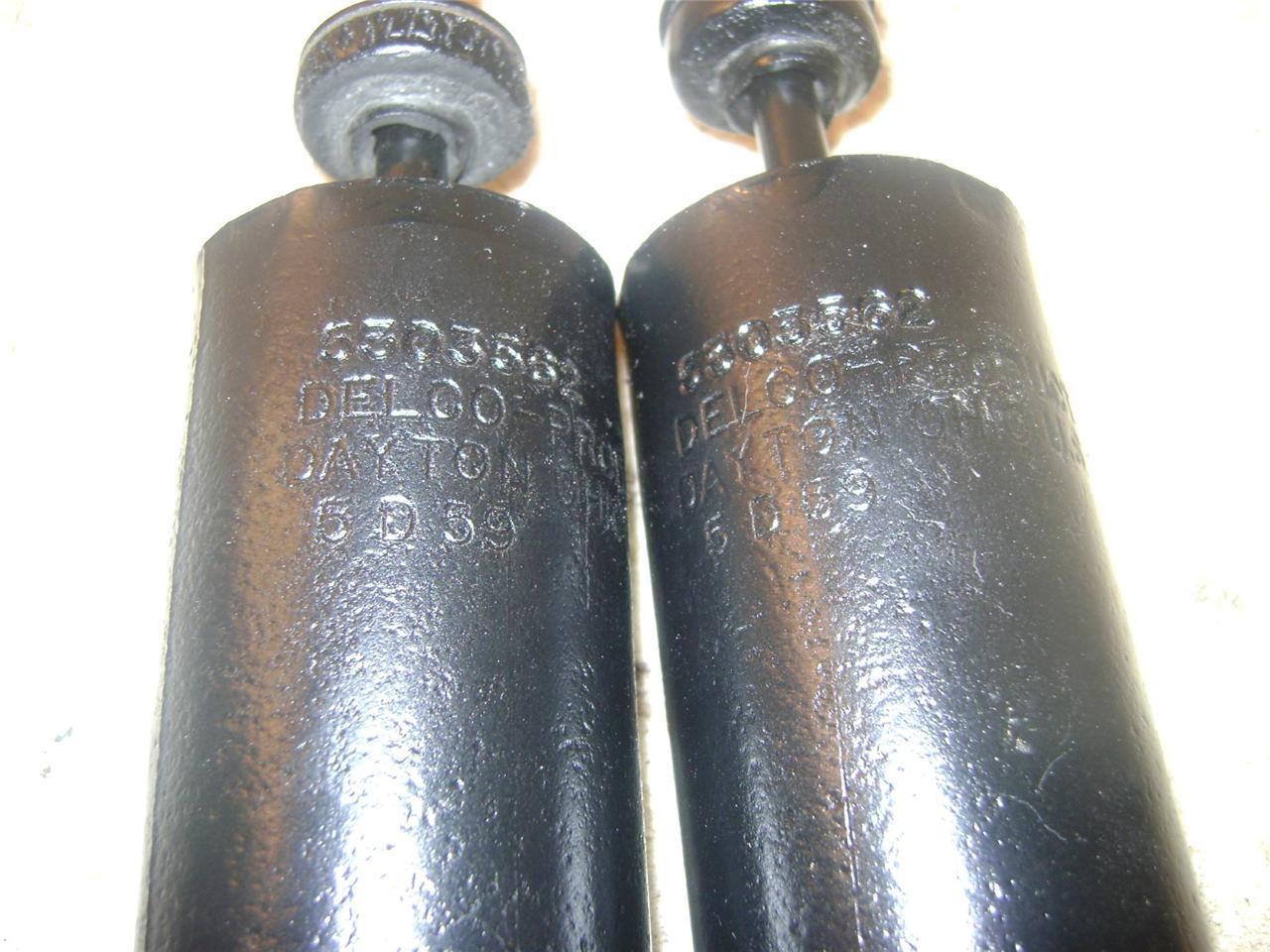 Pair of 59 Chevrolet Rear Spiral Shocks Delco Dayton Ohio 5303562 Date ...