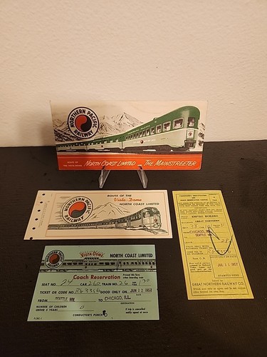 Vintage Northern Pacific Railway Tickets & Envelope. 1957 | eBay
