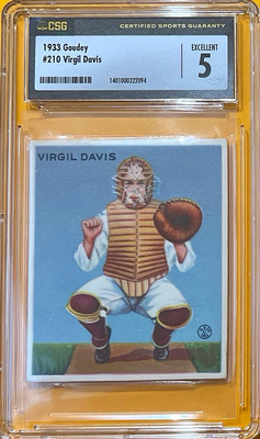 1933 Goudey - #210 Virgil Davis - CSG 5 | eBay