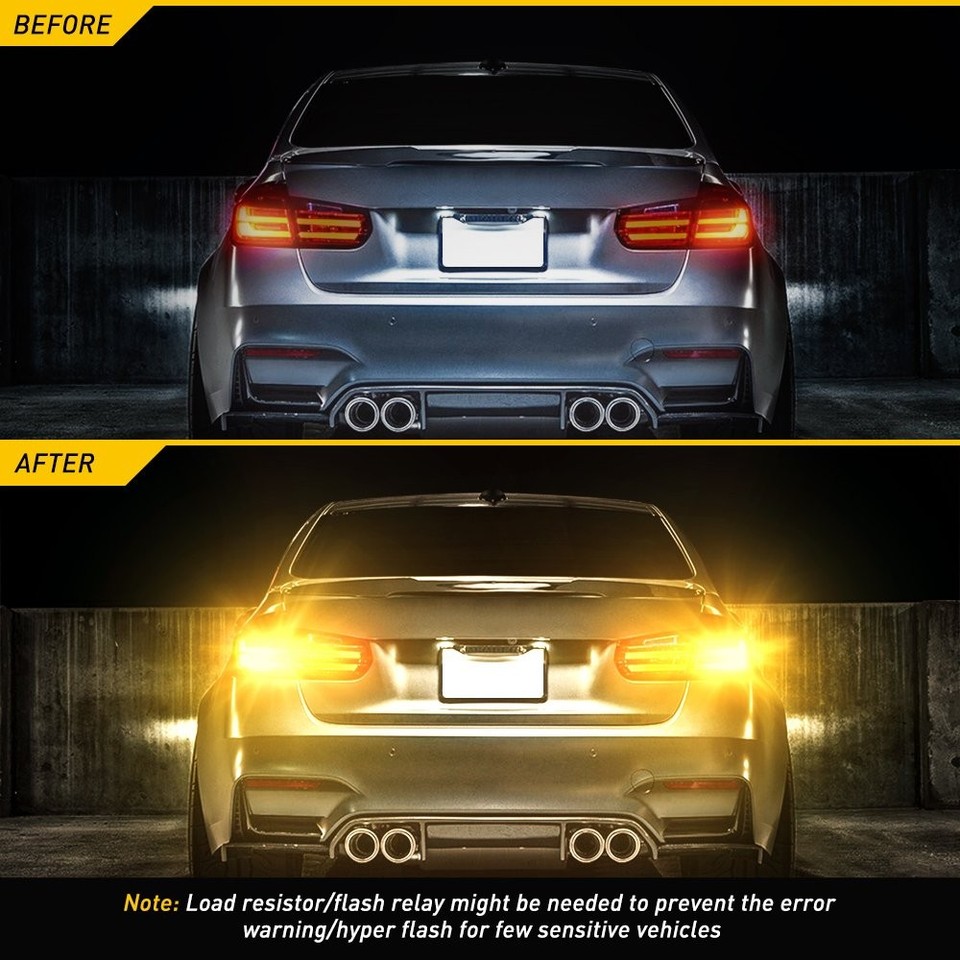 AUXITO 1156 7506 LED Turn Signal Light Bulbs CANBUS Anti Hyper Flash ...