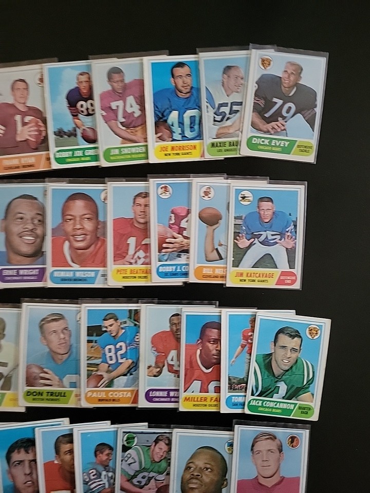 1968 Topps Football Lot - 36 Vintage FB Cards Second Series - W/ Dave ...