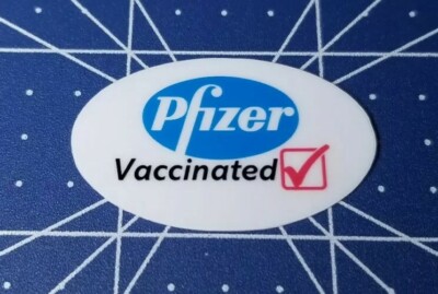8PCS PFIZER VACCINATED STICKERS. MADE IN USA. | eBay