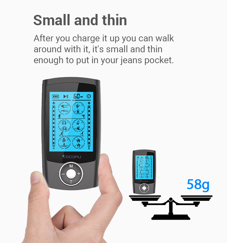 COCOPU 24 Modes Tens Unit Muscle Stimulator Machine Pulse Massager Pain ...