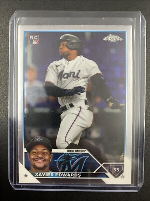 2023 MLB Baseball Rookie Card Topps Chrome Xavier Edwards Marlins | eBay