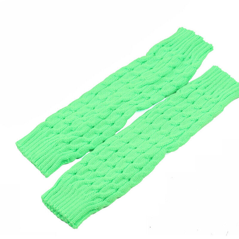 Leg Warmers Cable Knit Knitted Knee Socks Socks Cover Boot Cuffs Warm