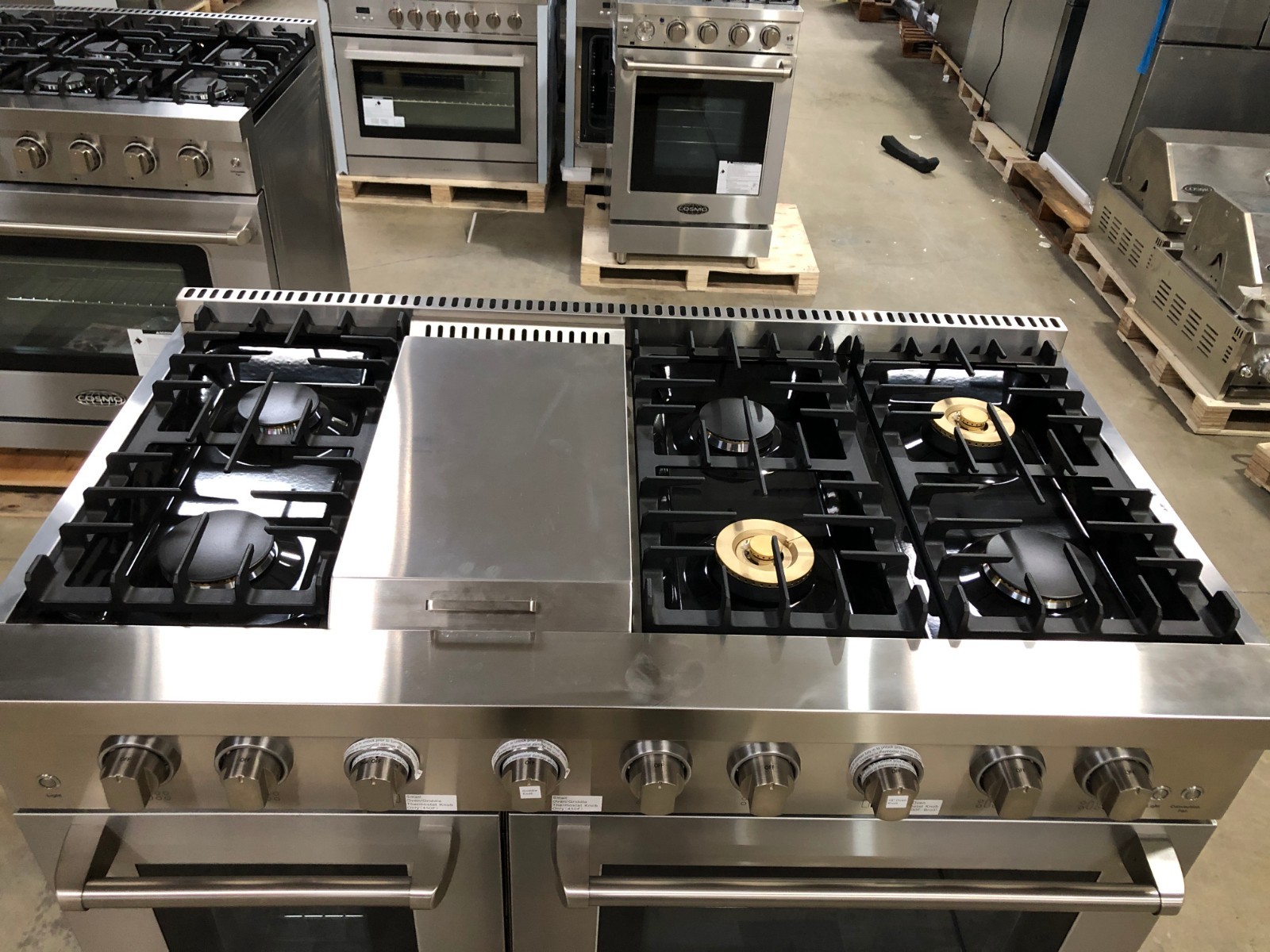 48 in. 240 V Dual Fuel Range 6 Burners (OPEN BOX, COSMETIC ...