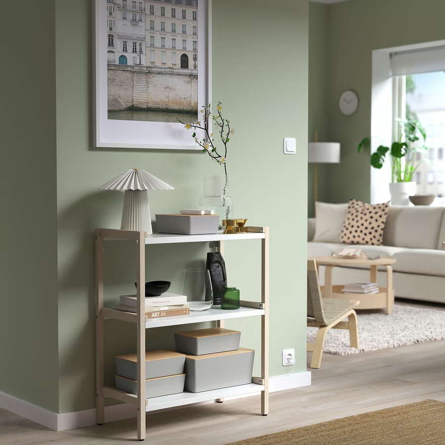 IKEA KUGGIS Storage Box with Lid Grey Organizing Box Home Office 10 ...