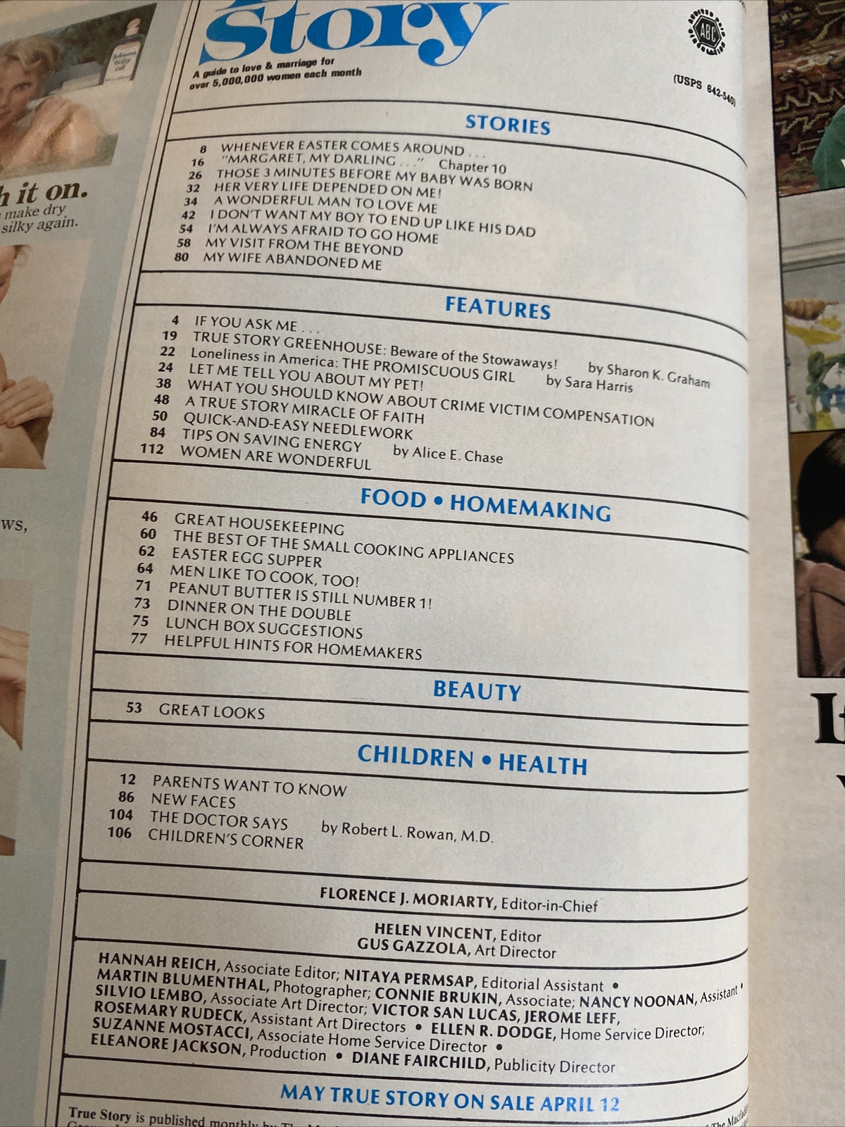 TRUE STORY Magazine, APRIL 1979, THE PROMISCUOUS GIRL, MY WIFE ...