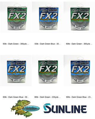 Sunline Braid FX2 for Flippin and Topwater Froggin Any 300 YD Spool ...