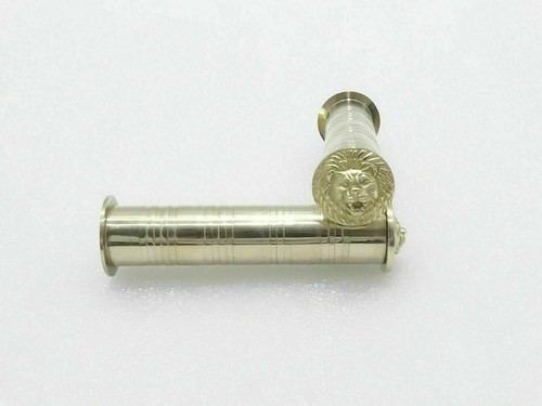 Brass Handle Grips Lion Face 7/8" For Royal Enfield Bullet Classic 500 ...