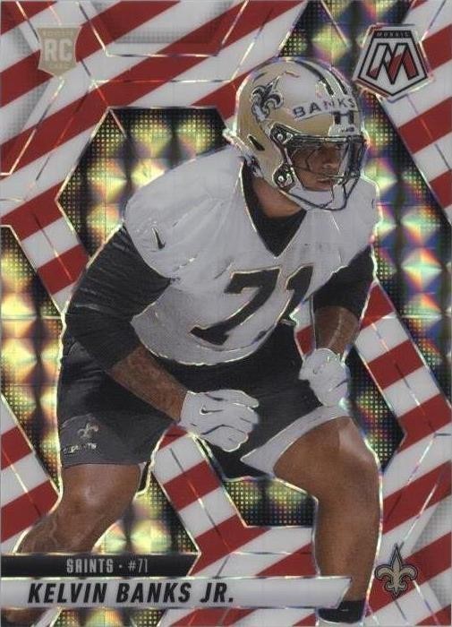 2025 Panini Mosaic - Rookies Kelvin Banks Jr. #338 Red & White Stripe ...