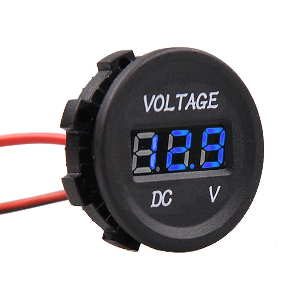 12V-24V Waterproof Car Motorcycle LED DC Digital Display Voltmeter ...