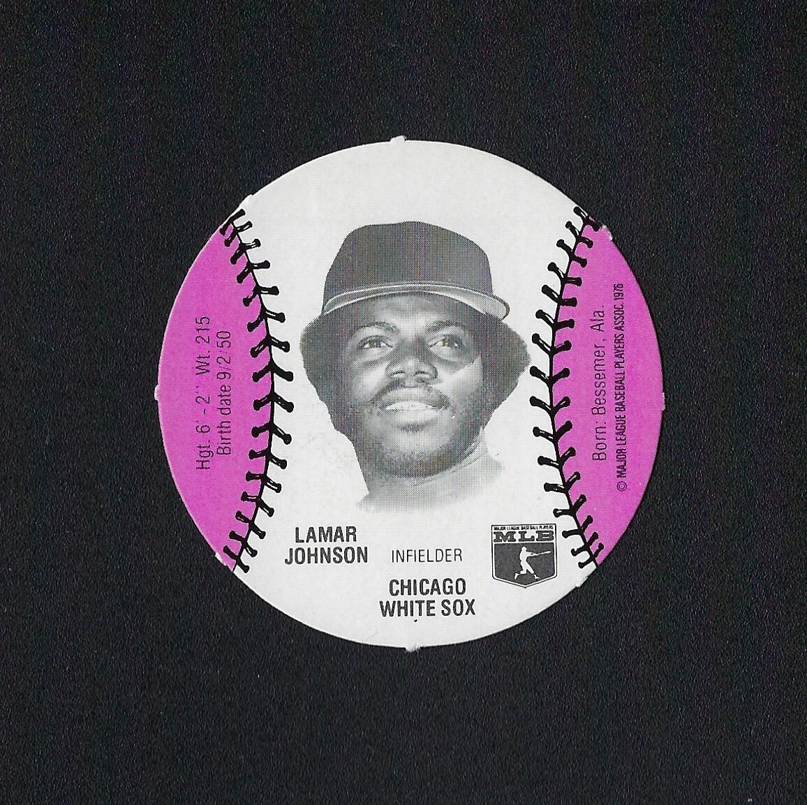 1977 MSA Burger Chef Discs LAMAR JOHNSON Chicago White Sox | eBay