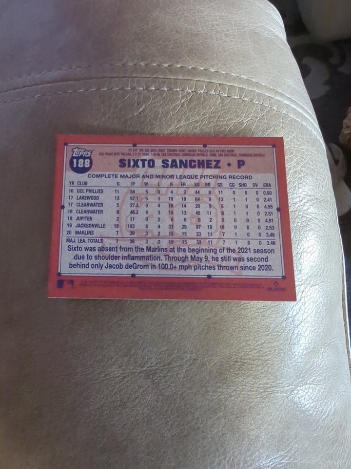 2021 Topps Archives - #188 - Sixto Sanchez - RC - Miami Marlins | eBay