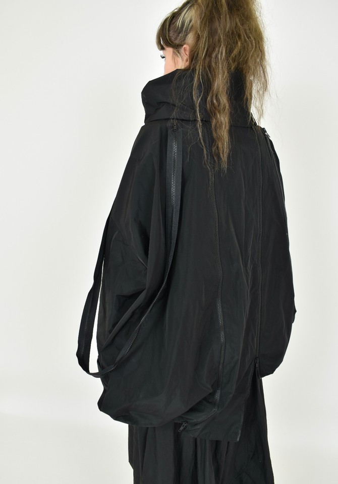 "CREARE 'FAZZ' BLACK STRUCTURED DROP BACK ZIPPER JACKET "ONE SIZE ...