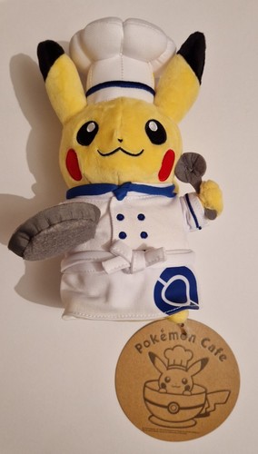 Official Pikachu Plush White Chef Hat Pokemon Cafe Japan Doll Soft Toy ...