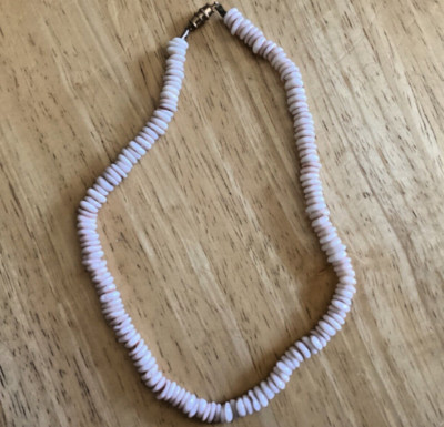 Vintage 70s Natural Puka Shell Necklace 100g Hawaiian Bohemian Surfer ...