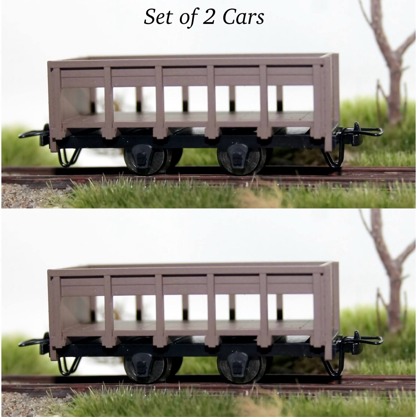 HOn30/HOe MinitrainS 5185 2-Sugarcane Car American Type Set NIB H0e 009 ...