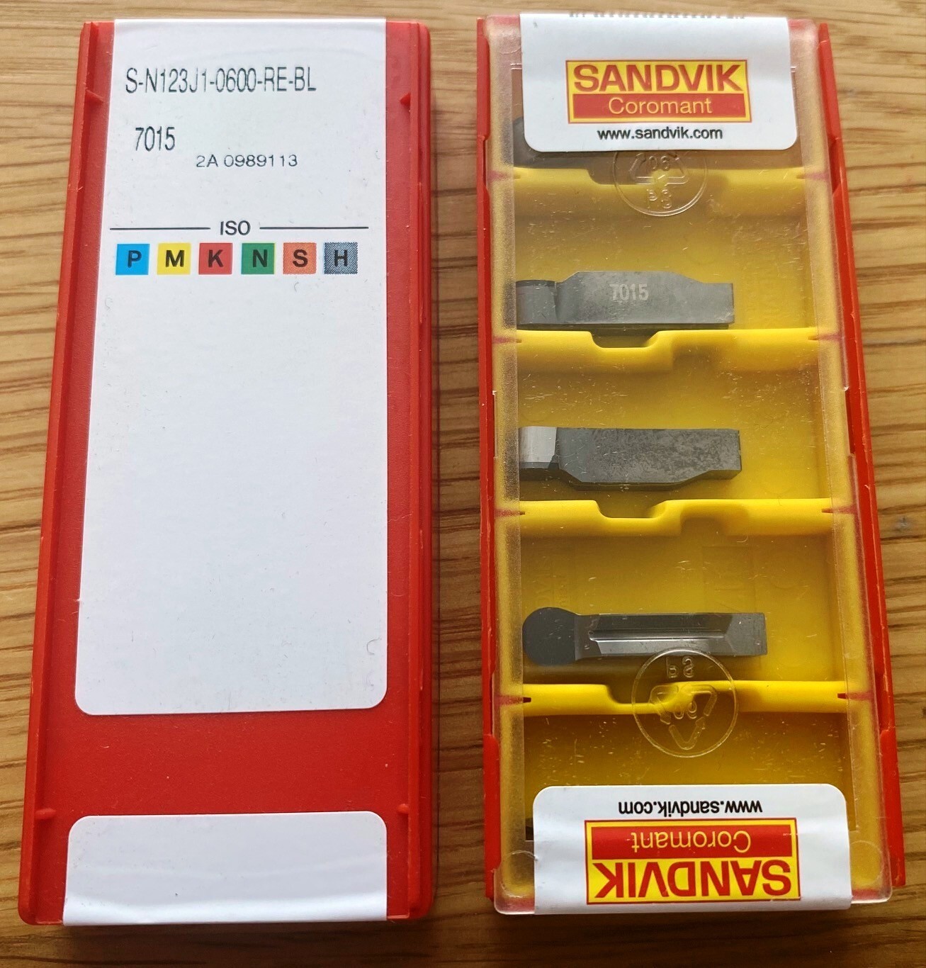 5 NEW & SEALED SANDVIK CBN INSERTS S-N123J1-0600-RE-BL 7015 (1 PACKETS ...