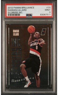 2012-13 Panini Brilliance DAMIAN LILLARD Scorers Inc. Rookie RC #20 PSA ...