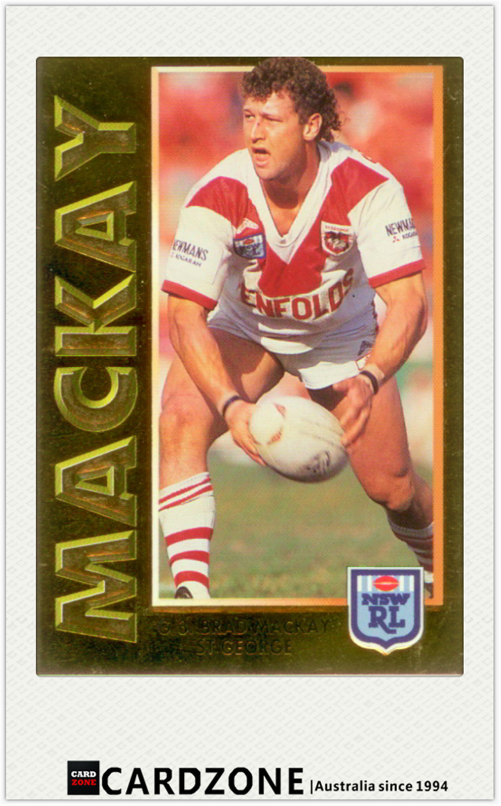 1994 Dynamic Rugby League Series 1 Embossed Gold Card G3: Brad Mackay | eBay Australia